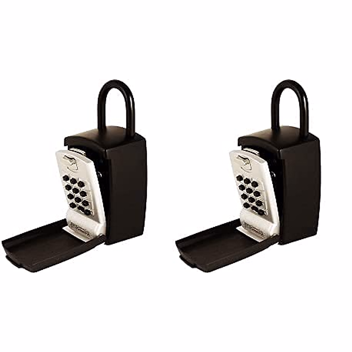 KeyGuard SL-501 Punch Button Large Capacity Key Storage Shackle Lock Box, Black Finish (2)