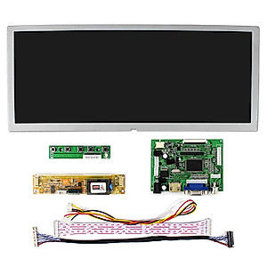 VSDISPLAY 12.3" 12.3 inch 1280X480 LCD Screen LQ123K1LG03 with HD-MI VGA 2AV LCD Controller Board,industrail LCD fit for Machines/DIY displays/Car Monitor Gauge Cluster