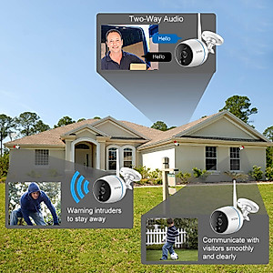 ZOSI 2MP Wireless Security Camera System, 8CH NVR with 1TB HDD and (4) Weatherproof IP Camera 1080p, Plug and Play, Auto Match, Two-Way Audio, Pir Motion Detection, Remote Access (Renewed)