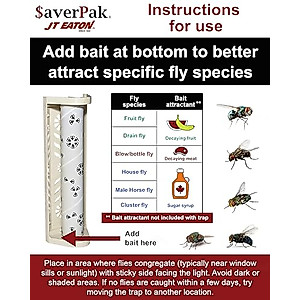 $averPak Single- 1 JT Eaton Stick-A-Fly Glue Fly Stick Trap