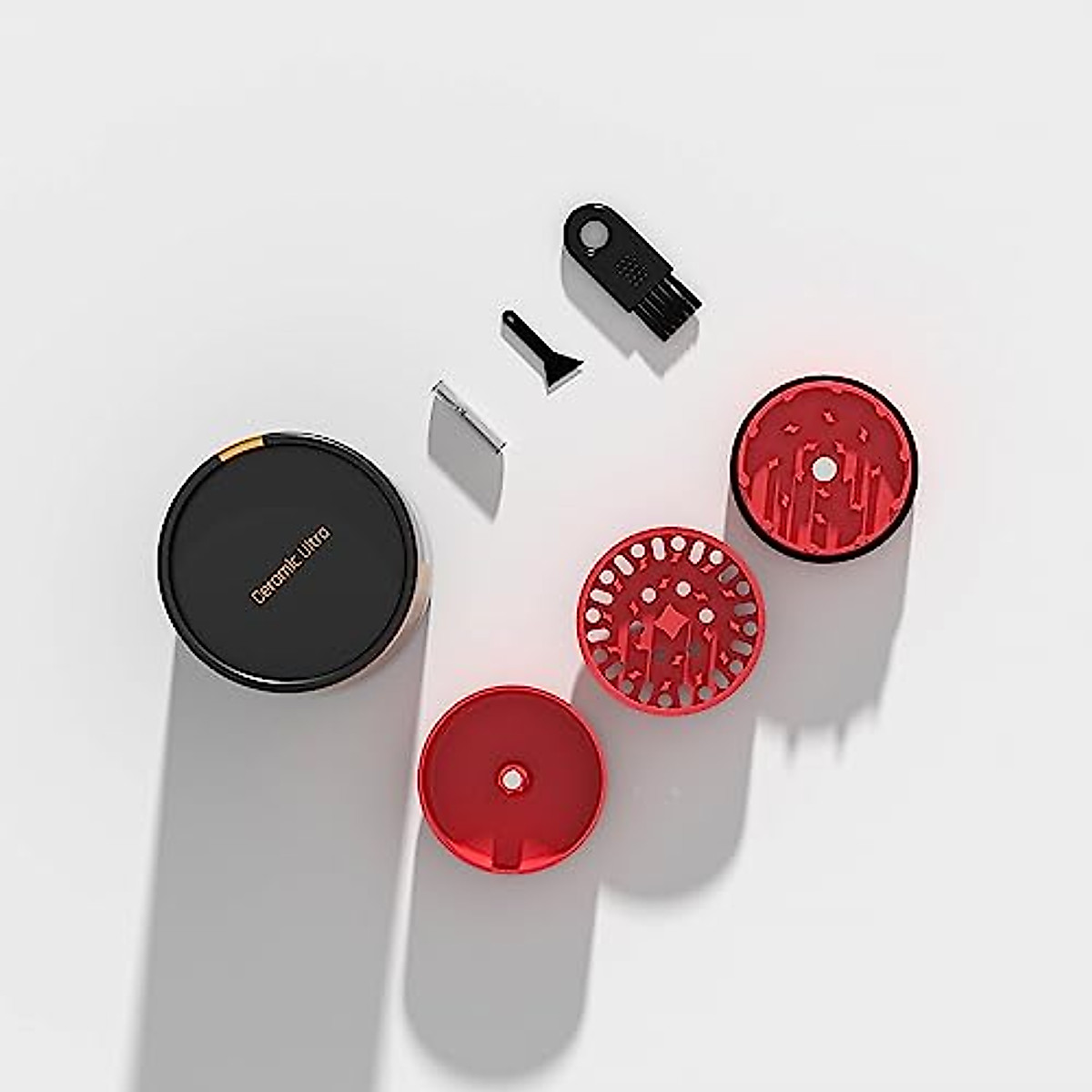 NEW Ceramic 2.5" Herb Grinder - Premium Quality Non-Stick Highly Durable Easy-to-Clean Super Sharp Teeth Portable Multifunctional (Space Gray)