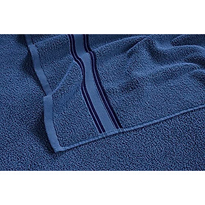 LANE LINEN Bath Sheets - 100% Cotton Extra Large Bath Towels, 4 Piece Bath Sheet Set, Zero Twist, Quick Dry, Soft Shower Towels, Absorbent Bathroom Towels, Hotel Spa Quality, 35 x 66 inch - Navy