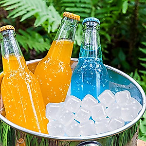 Tngan Reusable Ice Cube, 65 Pack Reusable Ice Cubes for Drinks, Washable Non-Melting Plastic Ice Cubes BPA Free, Refreezable Ice Cubes for Whiskey, Cocktails, Wine, Coffee (Transparent)