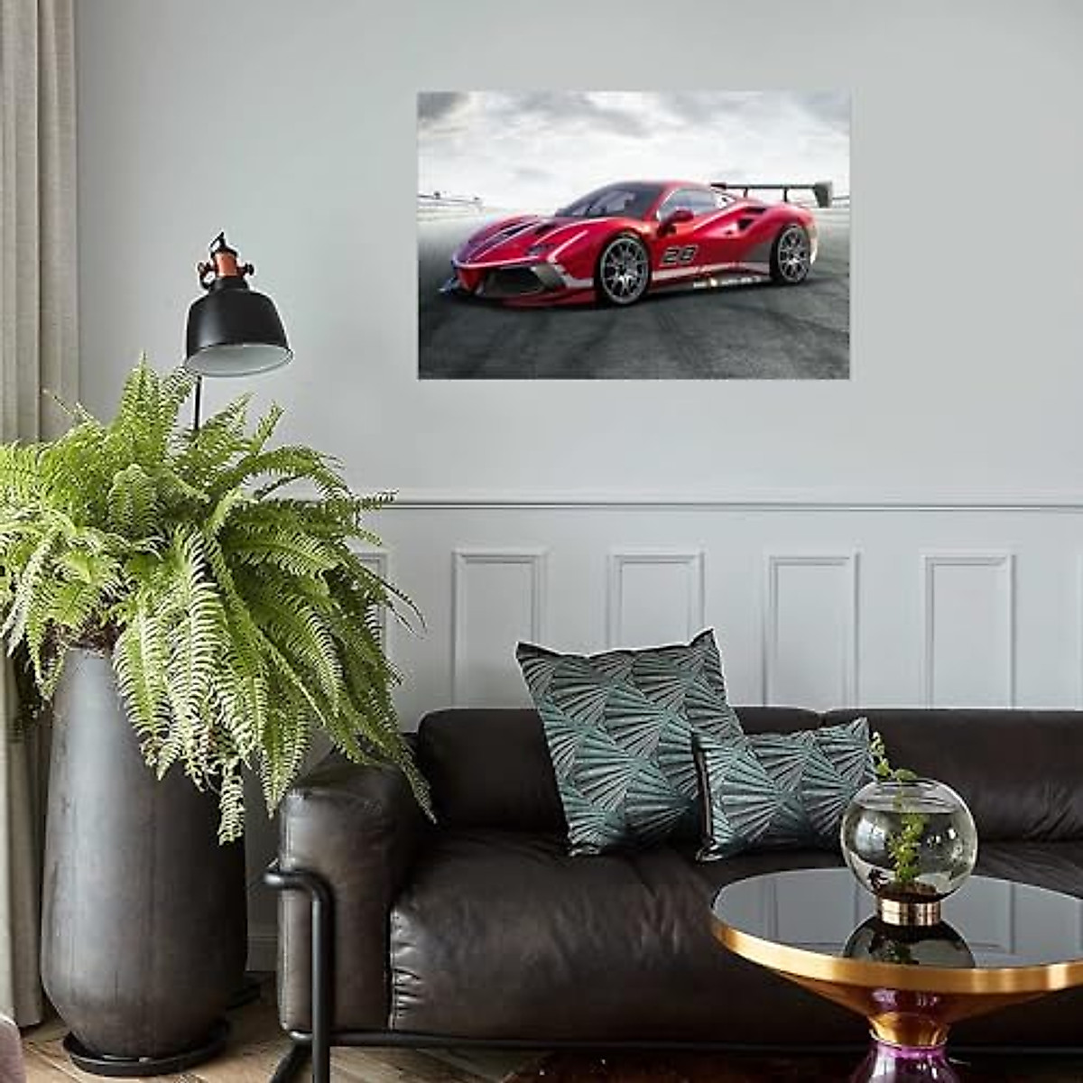 Car Poster Ferrari F40 Supercar Posters Racing Car Canvas Wall Art For Boy's Bedroom SuperCar Wall Decor Unframe-style 18x12inch(45x30cm)