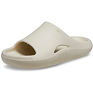 Crocs Unisex Mellow Slides Sandal, Bone, 8 US Men