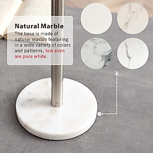 Songtec Marble Paper Towel Holder Countertop, Weighted Base Kitchen Paper Holder Counter, Stand Paper Roll Holder - One Hand Pull & Tear