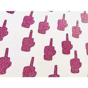 50 x Pink Middle finger Confetti | Divorce Party cake decorations | Breakup party decorations