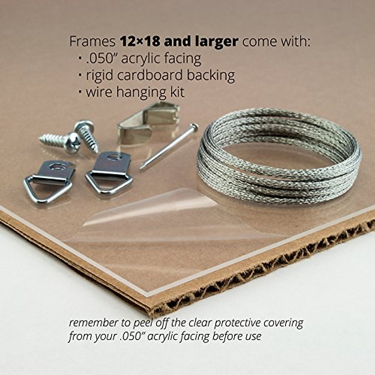 Craig Frames FM26DKW 16 by 20-Inch Picture Frame, Smooth Wrap Finish, 1.26-Inch Wide, Dark Brown