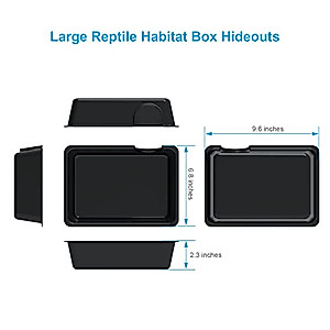 TONGYONG Reptile Leather Case, Snake Hide，Reptile Container, Hide，Snake Cage Box, Hide Box，Snake Keeping Skin Lizard, Box，Container is Durable and Easy Clean -Black (YSH--20220420)