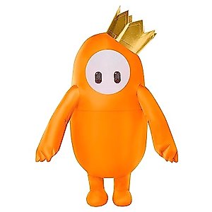 Spirit Halloween Fall Guys Kids Orange Inflatable Costume | Gaming Costumes | Funny Costumes | Fan Operated