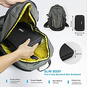 SYMIK S310-R Carrying Case for Insta360 ONE RS/R Action Camera, W/ Padded Separator; Fits Twin Edition, 4K Edition, Expert Edition, Invisible Selfie Stick, Bullet Time Handle/Tripod, Fast Charge Hub