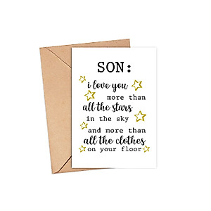 Emily gift Card For Son -Funny Card For Son -Son's Birthday Card -Teenage Son -Recycled Son Card -Joke Card For Son - Son Card -Eco Friendly Card