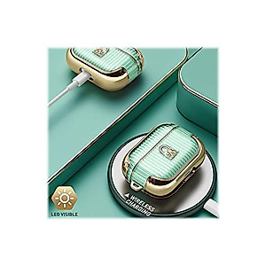 i-Blason Duchess Series Designed for Airpods Pro Case, Full-Body Stylish Protective Case Cover Compatiable with Apple AirPods Pro (2019) (Gold)