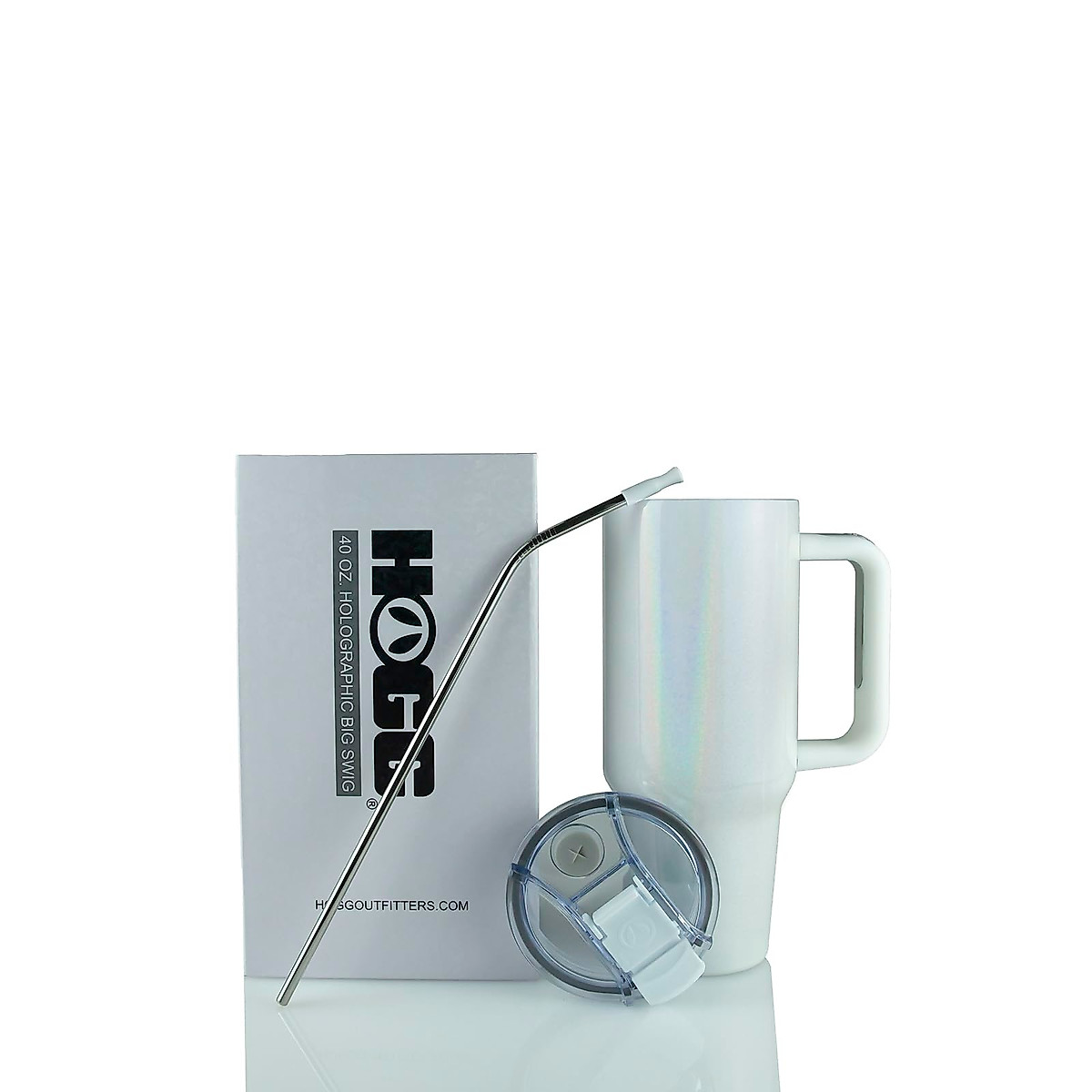 Hogg 40oz Big Swig Holographic Tumbler Case (24 Pack) DIY, Customizable, Add Logo, Vinyl, Alcohol Ink, or Glitter & Epoxy To Any Cup, Bulk/Wholesale Tumblers (Holographic)