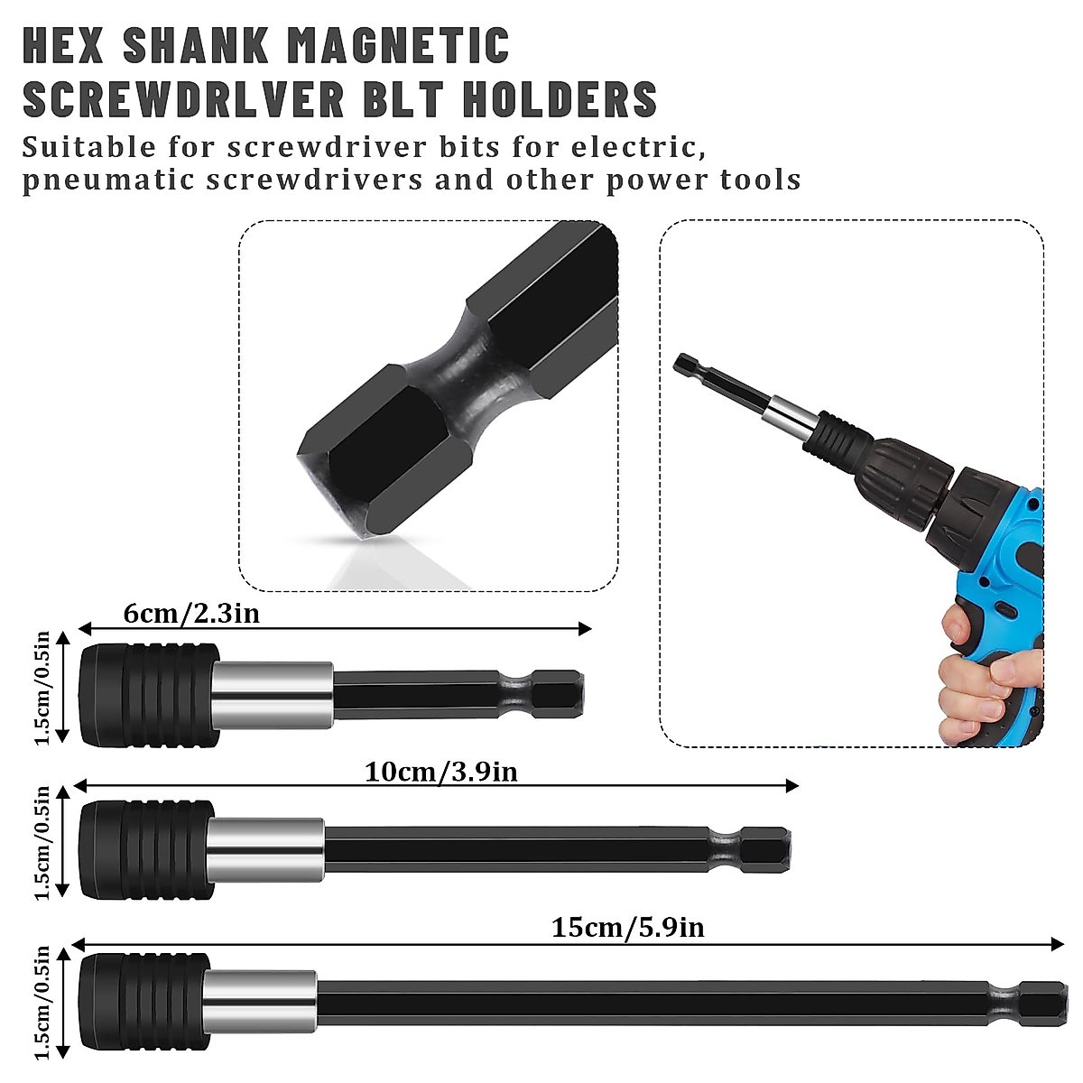 17 Pcs Flexible Drill Bit Extension, Include 2 Pcs Hex Shank 105° Right Angle Drill Attachment 3Pcs Drill Bit Holder 10 Short Screwdriver Bits 90° Angled Bits and Bendable Drill Bit Extension