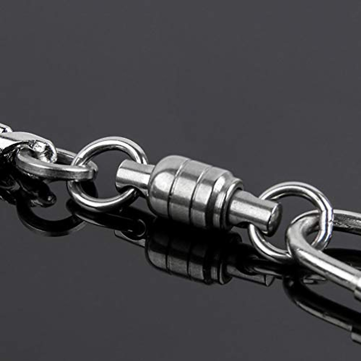 POPETPOP Parrot Foot Anklet Parrot Foot Chain, Stainless Steel Bird Foot Stand Chain with Ring, Parrot Ankle Foot Ring Pet Supplies for Birds Cockatiels Parrot Foot Chain