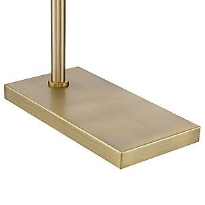 Possini Euro Design Keegan Traditional Swing Arm Pharmacy Floor Lamp 54 1/4" Tall Warm Gold Adjustable Metal Shade Decor for Living Room Reading House Bedroom Home Office House