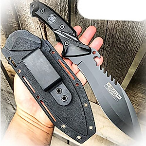 New 11" Black Tactical Full Tang Survival Military Army Fixed Blade Hunting Knife Camping Outdoor Pro Tactical Elite Knife BLDA-0758