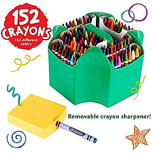 Crayola Ultimate Crayon Box Collection (152ct), Bulk Kids Crayon Caddy, Classic & Glitter Crayons, Gifts, Ages 3+