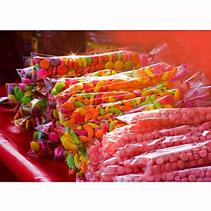 Pretzel Rod Bags, 2x10Inches 200PCs Pretzel Stick Bags, Pretzels Individual Bags with Ties