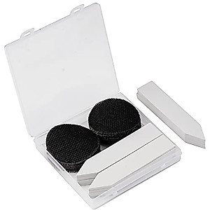 90 Pcs 4 Inch White Waterproof Plant Labels Plastic Nursery Garden Plant Tags and 120Pcs 2 Inch Flower Pot Hole Mesh Pad Kits, Pot Marker Garden Stake Tags, Round Bonsai Bottom Grid Mat Mesh