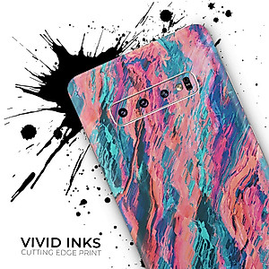 DesignSkinz Liquid Abstract Paint Remix V17 Protective Vinyl Decal Wrap Skin Cover Compatible with The Samsung Galaxy S20 (Screen Trim & Back Glass Skin)