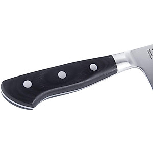 Fortune Candy 8 Inch Chef’s Knife - Japanese AUS-10 Stainless Steel Kitchen Knife - Full Tang, Classic Handle (Silver)