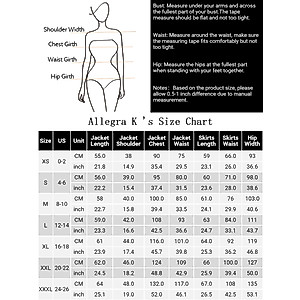 Allegra K Skirt Suit Sets for Women's 2 Piece Formal Office Notched Lapel Peplum Jacket Blazer Pencil Skirts Set Large Black