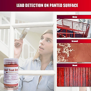Lead Paint Test Kit Swabs - BIHYM Lead Paint Test Kit, 30/60 PCS Lead Check Swab for Home Use All Painted Surfaces, Dishes, Metal, Wood, Toys, Test Results in 30 Seconds (60PCS)