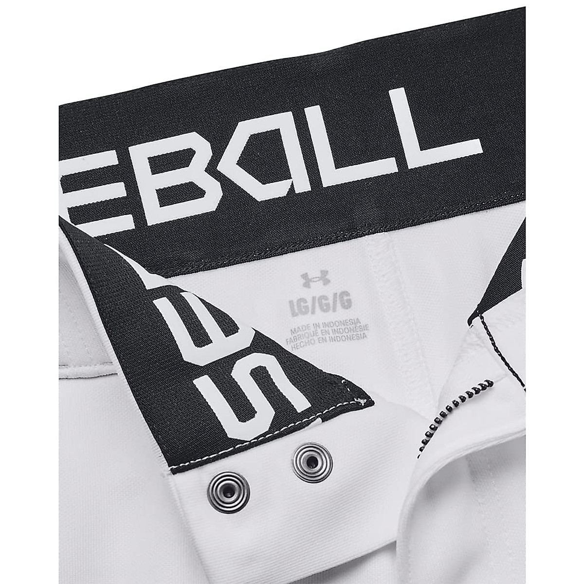 Under Armour Men's Utility Baseball Straight Leg Pant Pipe 22, (100) White / / Black, Medium