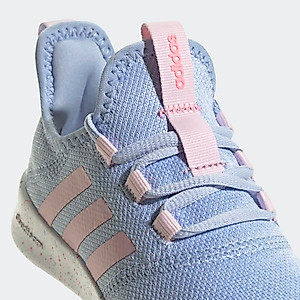 adidas Cloudfoam Pure 2.0 Running Shoe, Blue Dawn/Beam Pink/Clear Pink, 4 US Unisex Big Kid