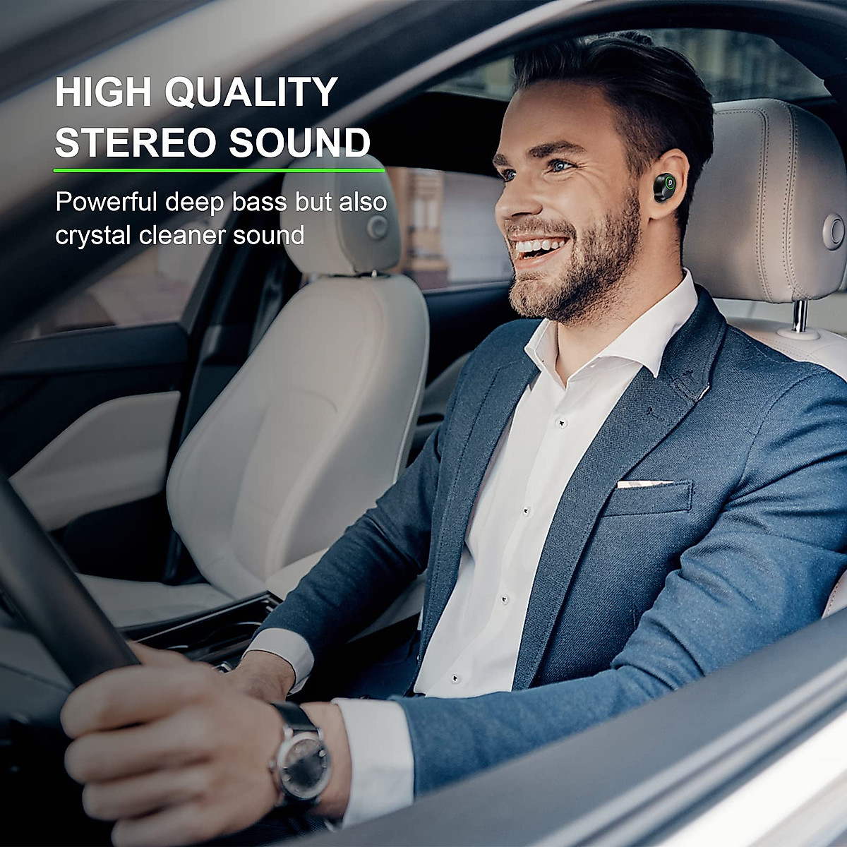 Bluetooth Headphones Wireless Earbuds with Wireless Charging Case IPX7 Waterproof Stereo Headphones in Ear Headset Premium Sound