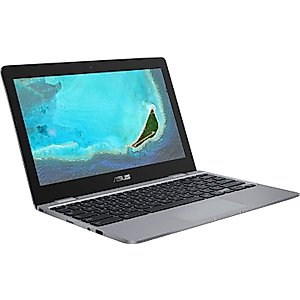 ASUS 2022 Premium Chromebook 11.6 Inch Laptop with Webcam| Intel Celeron N3350 up to 2.4 GHz| 4GB RAM| 16GB eMMC| Bluetooth| WiFi| Chrome OS + NexiGo 32GB MicroSD Card Bundle