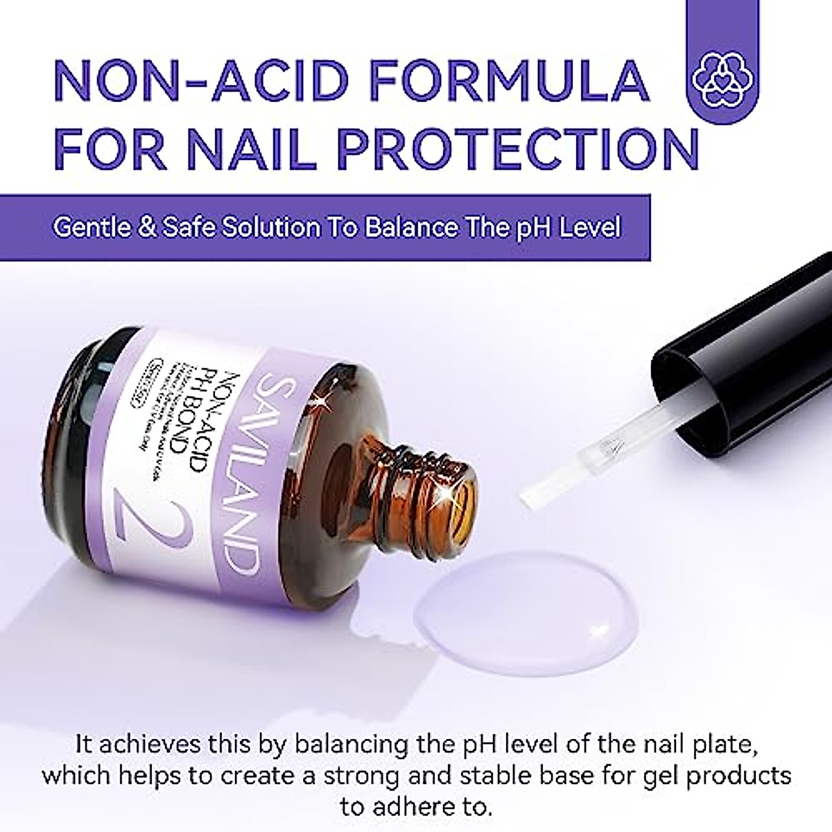 SAVILAND Nail Dehydrator and Primer - Natural Nail Prep Dehydrator and Acid-Free PH Bond for Acrylic Nail Kit Gel Nail Polish, Professional Superior Bonding Acrylic Nail Supplies