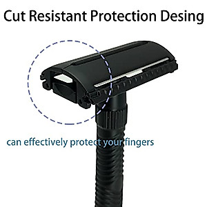 GDMG Butterfly Open Razor-Long Handle Double Edge Safety Razor,Safety Razor, Fit the skin, Clean Shaving Razor for Men