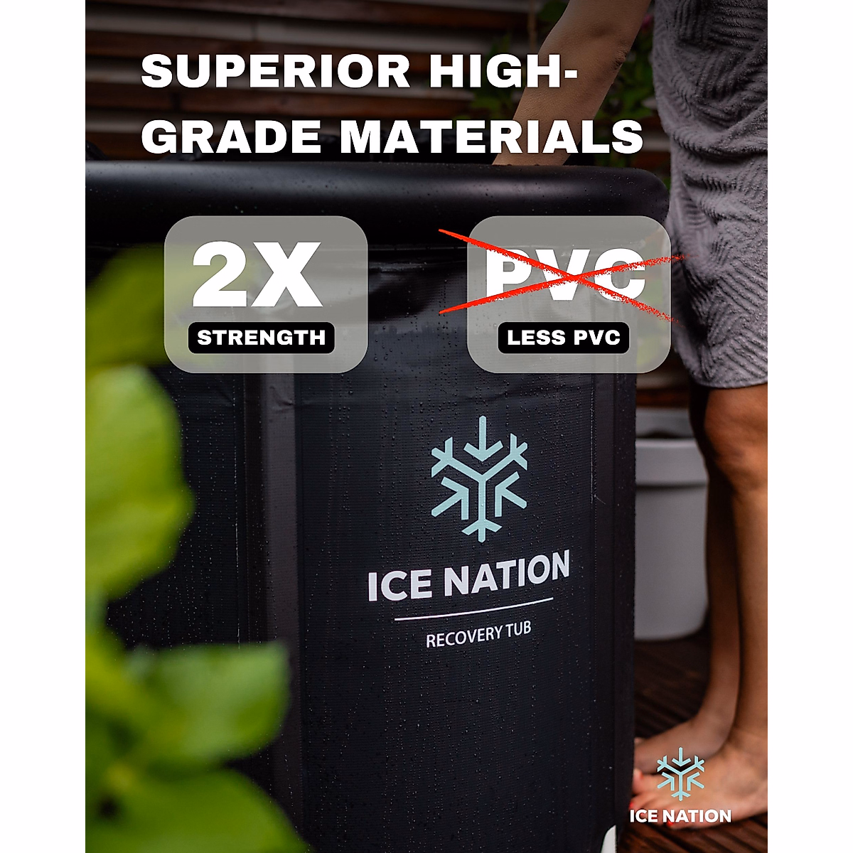 XL Ice Bath Tub, 100 Gallon Cold Plunge Tub, Portable Ice Bath Tub for Athletes, Cold Tub, Ice Tub, Ice Plunge Tub, Icebath