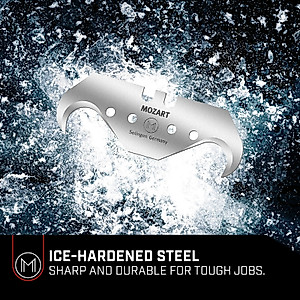 Mozart Universal Super Hook Utility Blade High-Carbon Ice Hardened Steel in dispenser, Ideal for Roofing, Flooring, Carpet, Drywall, Foam and other similar applications, Made in Germany (10 Pack)