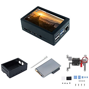 Treedix 3.5 inch TFT Touch Screen Module 320x480 Resolution LCD Display Compatible with Raspberry Pi 4B/3B/3B+ with Touch Pen ABS Case and Cooling Fan Compatible with Raspberry Pi 4B