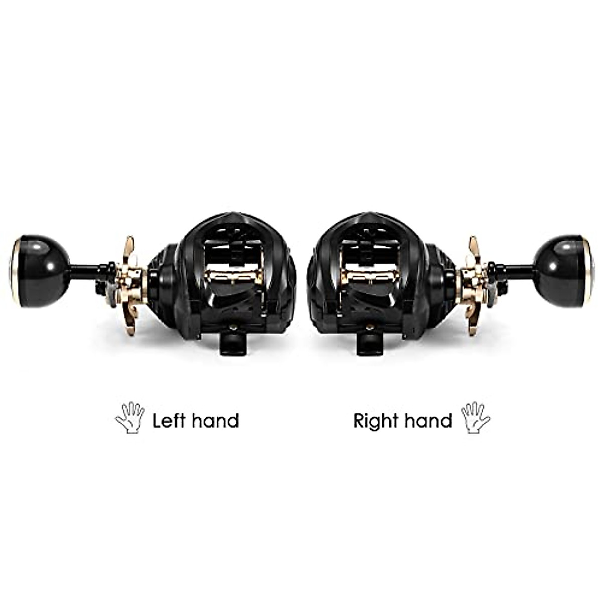 Baitcaster Reel,HUIOP Carbon Fiber Baitcasting Reel 9+1BB Fishing Reel High Speed 6.3: 1 Gear Ratio Magnetic Brake System Baitcaster Reel for Left Hand