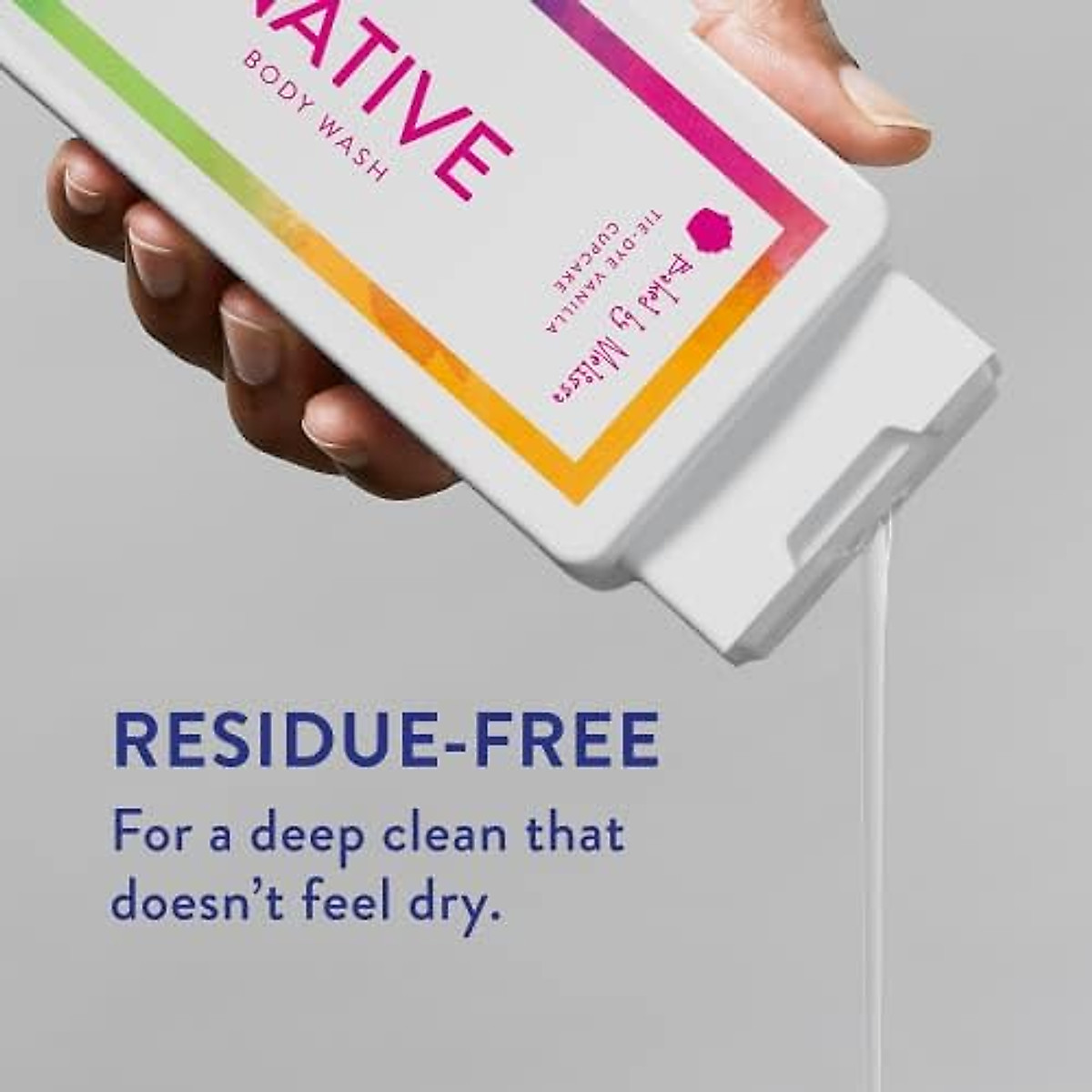 Native Body Wash for Men & Women, Seasonal | Sulfate, Paraben, and Dye Free, with Naturally Derived Clean Ingredients Leaving Skin Soft and Hydrating, Tie-Dye Vanilla Cupcake 18 oz - 2 Pk