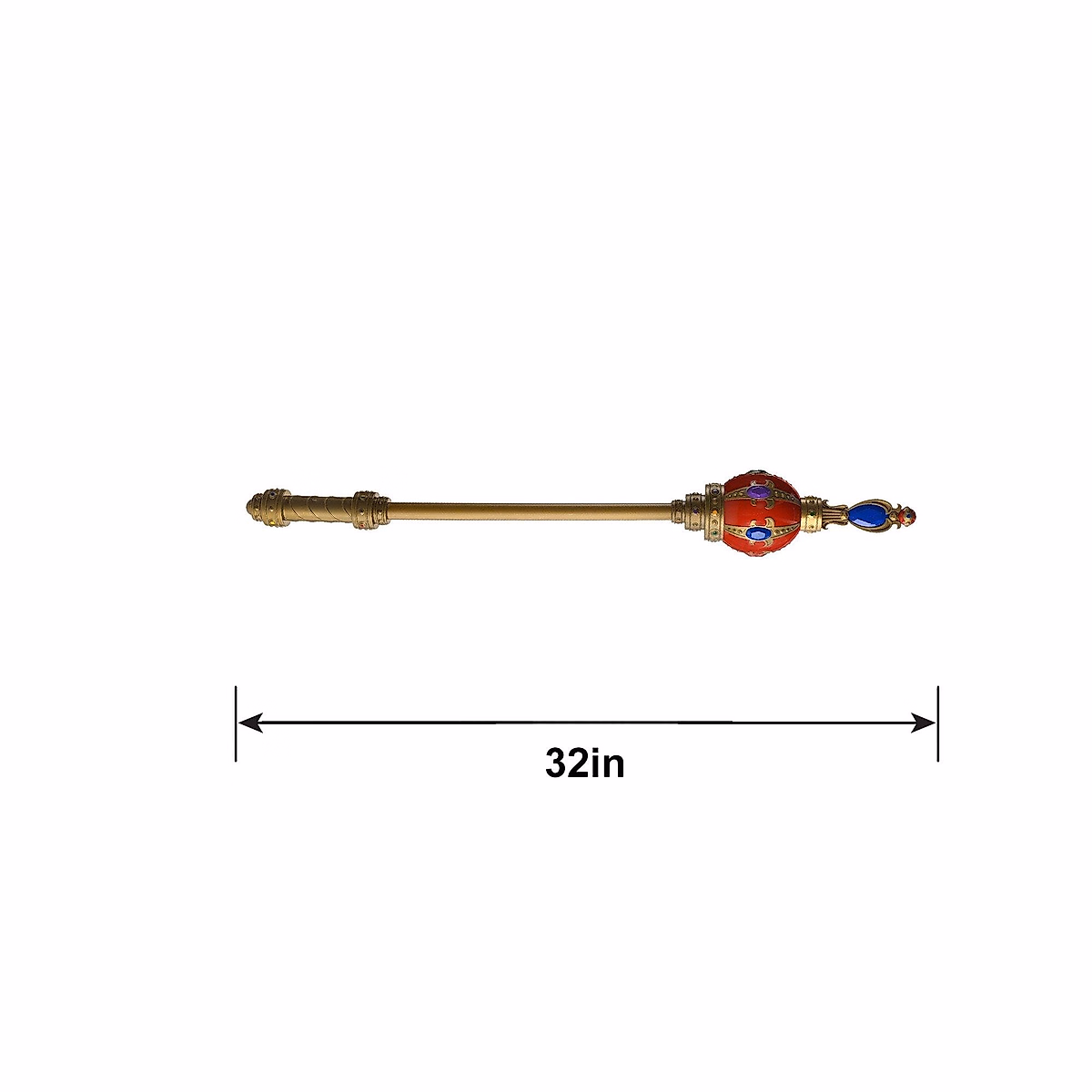 amscan King's Sceptor - Deluxe Costume Accessory,Multi Color,34.3" x 6"