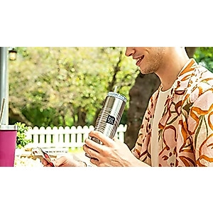 bzyoo Brew 18/8 Stainless Vacuum Drinking BPA-Free 15oz Coffee Mug Water Thermal Bottle Bundle with Leak Proof Design for Hike Camping Holiday New Year Gifts Wellness (2 Bottle Bundle)