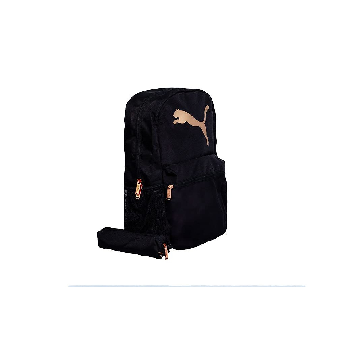 PUMA Evercat Rhythm Backpack & Pencil Case Black Rose Gold One Size