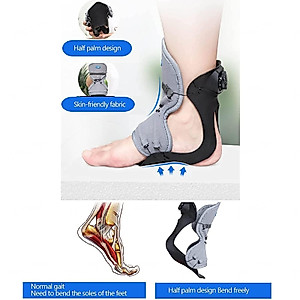 Plantar Fasciitis Relief Night Splint Adjustable Foot Brace Wrap Arch Foot Pain Achilles Tendonitis Support Fits Left or Right Women and Men,Right-40-44