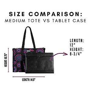 Pursetti Utility Tote (Medium, Purple Circle)