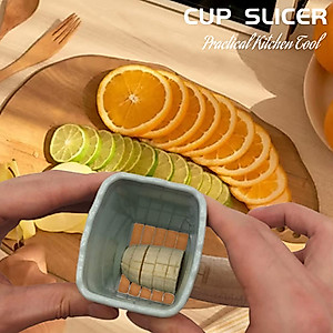 Cup Slicer - [NEW] Fruit Slicer Cup Egg Slicer, Stainless Steel Banana Strawberry Cutter, Quickly Making Soft Fruits, Vegetables Cutting Kitchen Gadget (Mixed Color (Pack of 3))