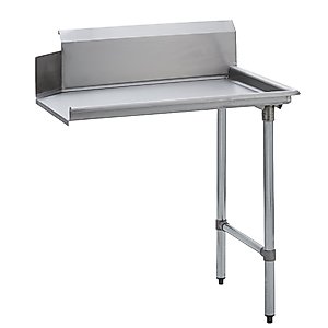 Fenix Sol Stainless Steel Commercial Kitchen Clean Dish Table, 30" W x 26" L x 44" H, Right Side, Galvanized Legs and Bracing, NSF Certified