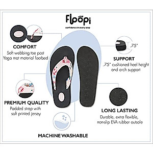 Floopi Flip Flops for Women Casual Flat Yoga Mat Thong Womens Sandals, Ladies Beach Sandals with Indoor & Outdoor Anti Skid Soles (8, Pink-528)