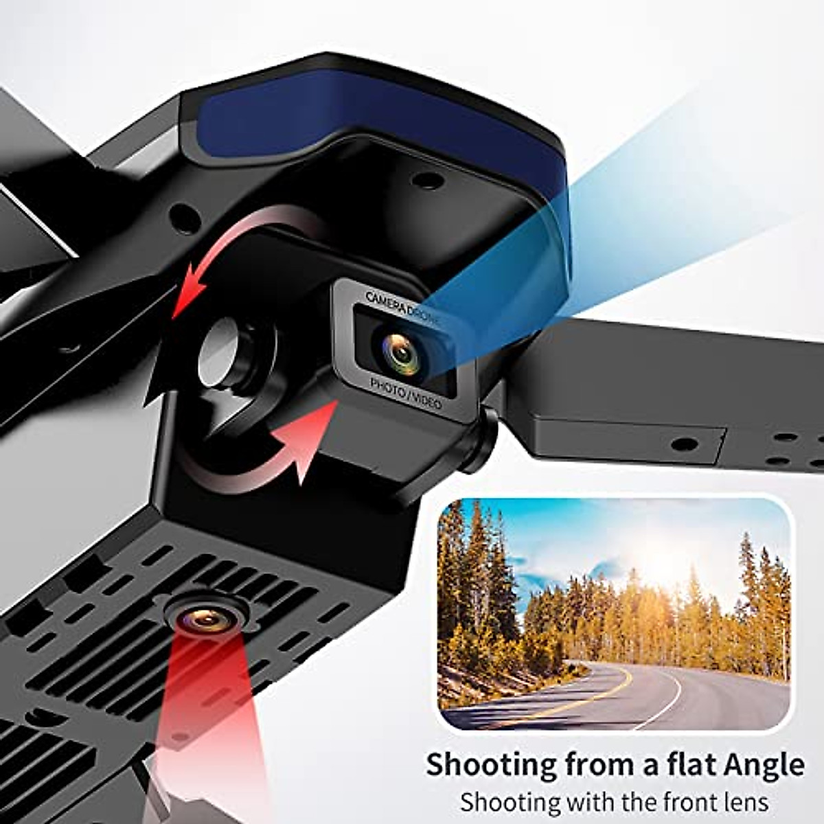 Drones with Camera, Drones for Kids 8-12 with Camera, 1080P HD, 3-level Flight Speed, Headless Mode, 4 Channel, Rc Plane, Remote Control Helicopter, Mini Toys, Cool Things, Gifts for Men (Black)