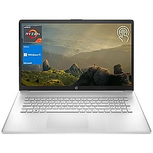 HP 2023 Newest 17 Laptop, 17.3" HD+ Touchscreen, AMD Ryzen 7 7730U Processor (Beats i7-1260P), 64GB RAM, 1TB PCIe SSD, Backlit Keyboard, Wi-Fi 6, Webcam, HDMI, Windows 11 Home, Silver